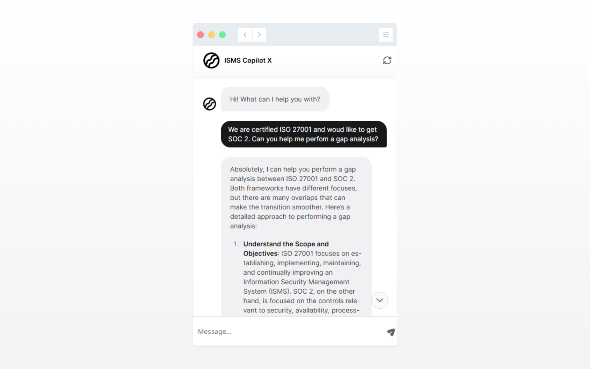 ISMS Copilot - ISO 27001, SOC2, Made easier with AI